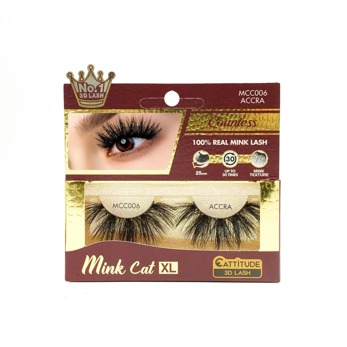 Accra - Countess Mink Cat 25mm 3D Lashes – Hairtage Roots Beauty Supply