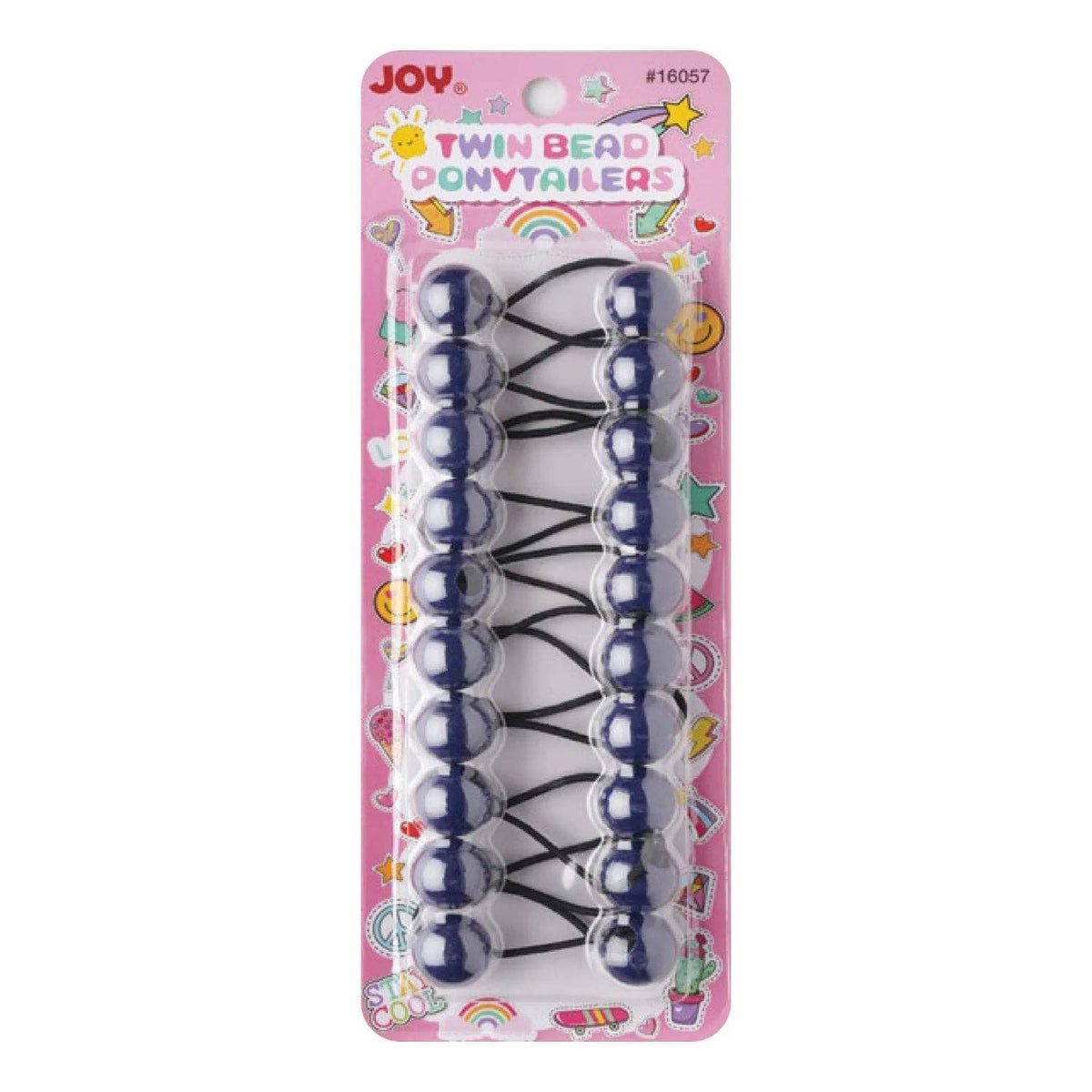 Joy Twin Beads Ponytailers 10Ct Navy Blue – Hairtage Roots Beauty Supply